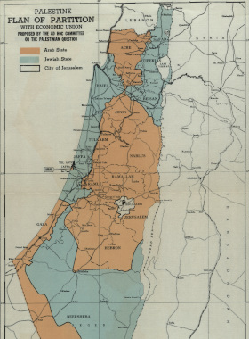 UN Partition Plan Map, 1947